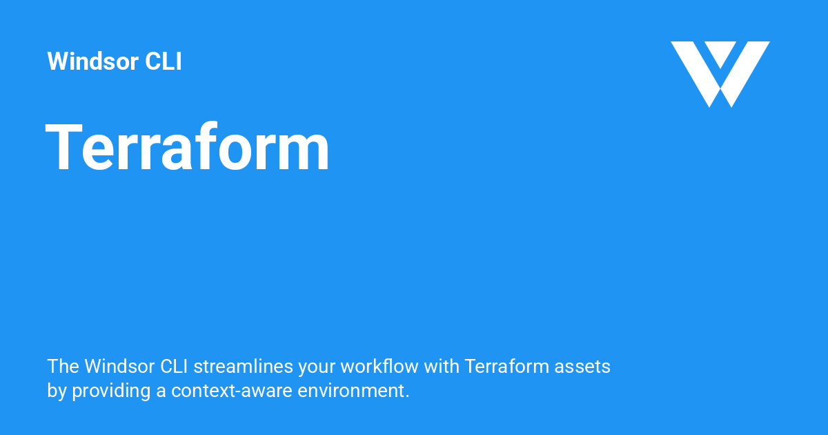 Terraform - Windsor CLI
